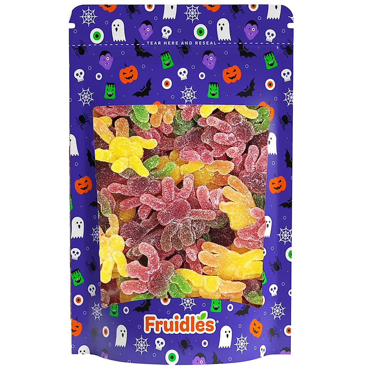 Fruidles Halloween Hair Spiders Gummies, Fun And Festive Holiday Snacking (Half-Pound Bag)