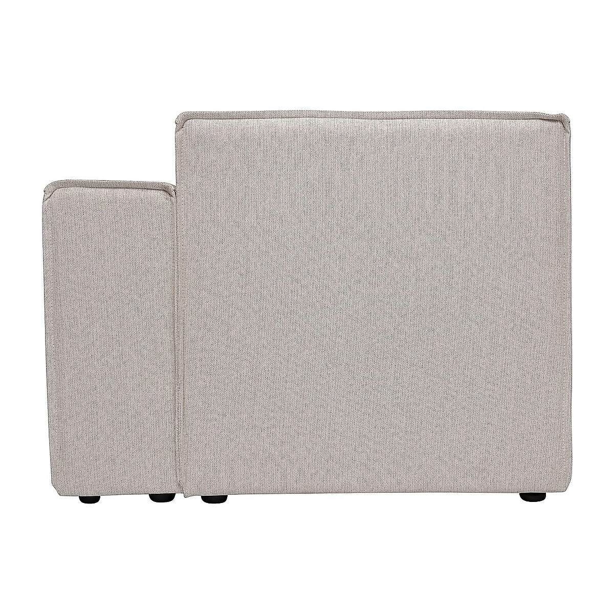 Flash Furniture Bridgetown Fabric Right Chair Module for Sectional Sofa, Customizable Modular Couch Right Seat with Arm Rest, Cream