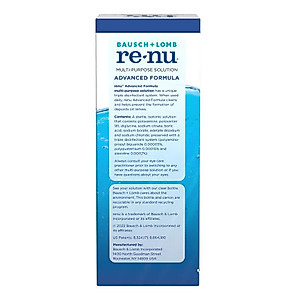 Renu Advanced Formula All Day Moisture Multi-Purpose Eye Contact Lens Solution 12 Fluid Ounces (Pack of 2)