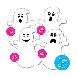Big Dot of Happiness Spooky Ghost Essentials - Ghost Decorations - DIY Halloween Decor - Halloween Cutouts - Halloween Decorations - Halloween Party Decorations - Ghost Decorations - Set of 20