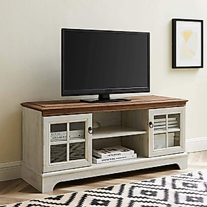 Modway Pacific Coastal Contemporary 47" TV Stand in Walnut White, 47 Inch