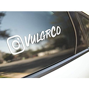 VulgrCo Custom Social Media Decal Stickers Customized Name Username Logo Brand Vinyl