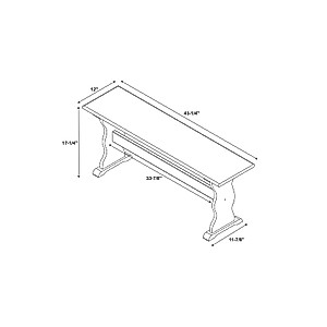 Linon Chelsea Walnut Bench