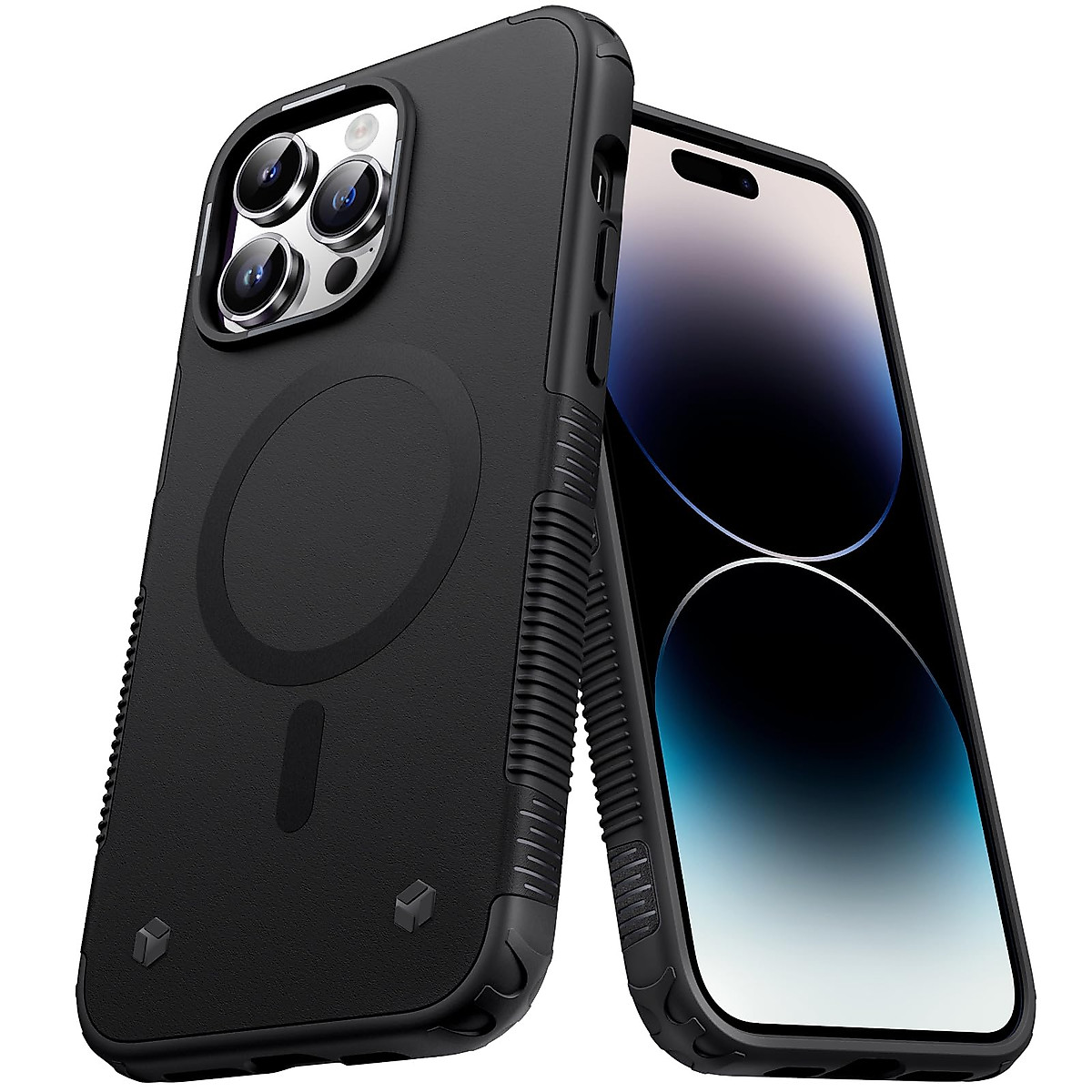 Rockaway Magnetic for iPhone 14 Pro Max Case, [Compatible with MagSafe] [Non-Slip] Heavy Duty Shockproof Phone Cover for iPhone 14 Pro Max 6.7 inch -Black