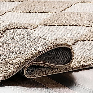 nuLOOM Marissa Trellis 5x8 Area Rug for Living Room Bedroom Dining Room Kitchen, Beige/Ivory