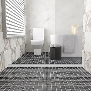 118 IN Shower Threshold Water Dam Collapsible Shower Water Splash Guard for Curbless Bath Shower Barrier Water Stopper for Wet and Dry Separation Bathroom and Kitchen (White/9.8 FT)