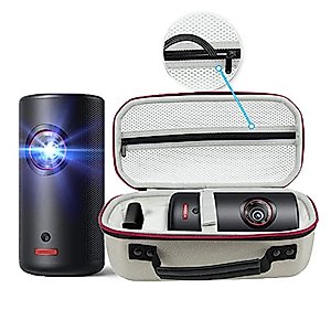 YipuVR Compatible with Anker Nebula Capsule 3 Laser Carrying Case, EVA Storage Bag for Nebula Anker Capsule 3 Laser 1080p Mini Projector 360° Protective Travel Box (Grey)