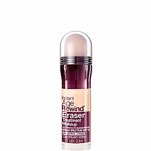 Maybelline Instant Age Rewind Eraser Treatment Makeup with SPF 18, Anti Aging Concealer Infused with Goji Berry and Collagen, Creamy Ivory, 1 Count