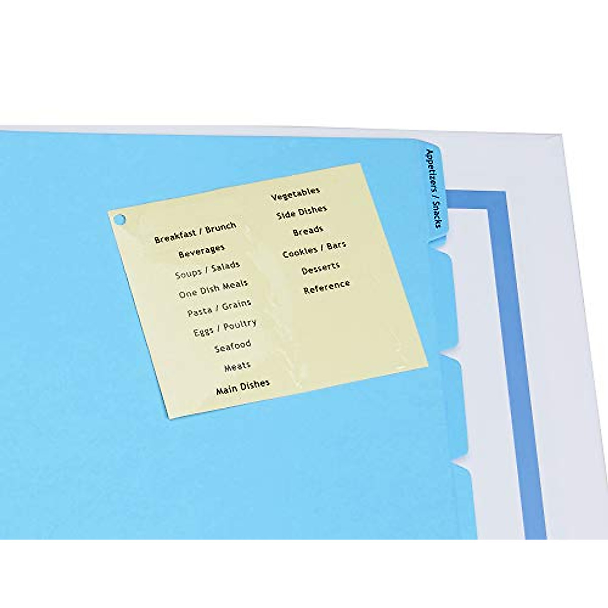 Modern Cuisine Recipe Organizer Binder Bundle with Recipe Cards and Recipe Card Protectors