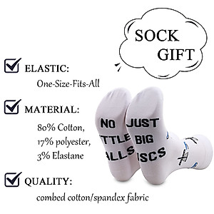 ZJXHPO Disc Golf Crew Sock No Little Balls Just Big DiscsFor Disc Golf Lover Player Team Sock Gift For Dad Papa (Big Discs sock)