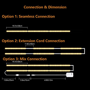 LLTOP Under Cabinet Lighting, Tunable White 3 Color 6 PCS LED Counter Strip Lights with Remote Control Dimmer and Adapter Dimmable Closet Lights Kit for Kitchen, Bedroom, Shelf, Showcase, TV Back
