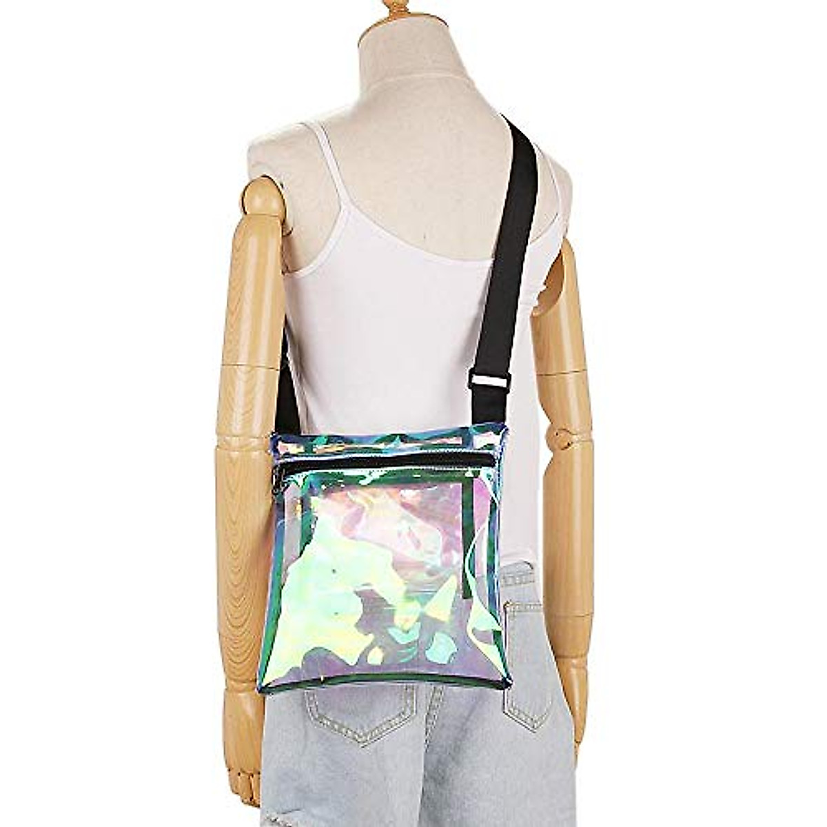 HULISEN Clear Crossbody Purse Bag, Stadium Approved, with Extra Inside Pocket