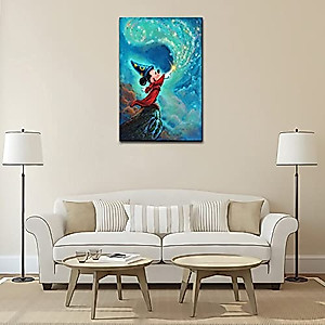 LIINH Cartoon Mickey Fantasias Canvas Art Poster And Wall Art Picture Print Modern Family Bedroom Decor Posters 16x24inch(40x60cm)