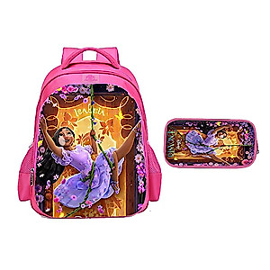 Isabella Backpack with Mirabel BackpackAbuela Alma Waterproof Breathable Polyester Pink Backpack for Girl (Style-1, L)