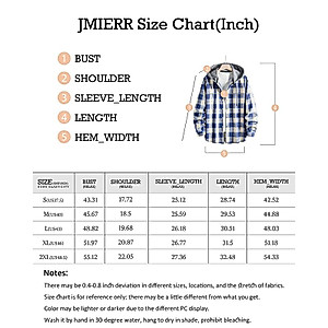 JMIERR Flannel Hoodies for Men Casual Button Down Plaid Long Sleeve Lightweight Winter Shirts Jackets,US 46 (XL),0Red