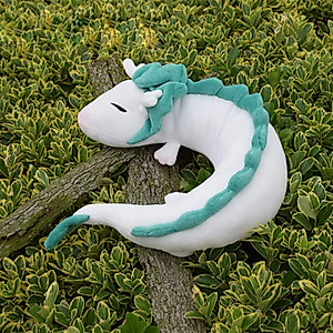 AIHANCH Dragon Neck Pillow Anime Cute Haku Dragon Pillow Anime Plush Doll Toy Kids Travel Pillows with Sleeping Eye Mask for Chrismas Birthday Gift
