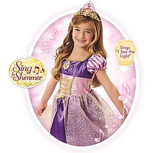 Disney Princess Rapunzel Sing & Shimmer Musical Dress Costume for Girls