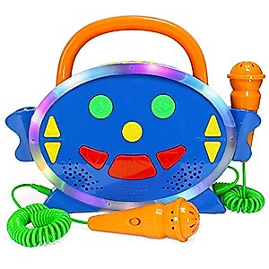 Karaoke Machine for Kids with 2 Microphones | Kids Music Player with 100 Pre-Loaded Songs & Bluetooth, Aux Connection | Singing Machine Karaoke for Toddler with Record & Playback