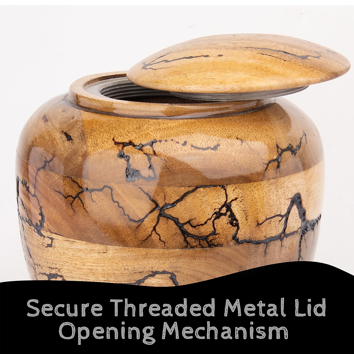 Displayex India Handmade Lightning Urns for Human Ashes Adult Male Female - Dog Cat Pet Memorial Urn, Urn for Ashes for Men Women, Burial Urns for Cremated Remains, Decorative Urns Keepsake Box