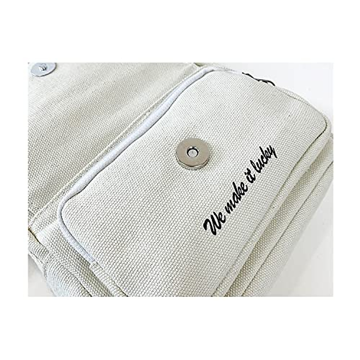 NCDUANSAN Kawaii Backpack Girl People Messenger Bag Mini Small Backpack Cute Korean INS Puppy Pattern(White)