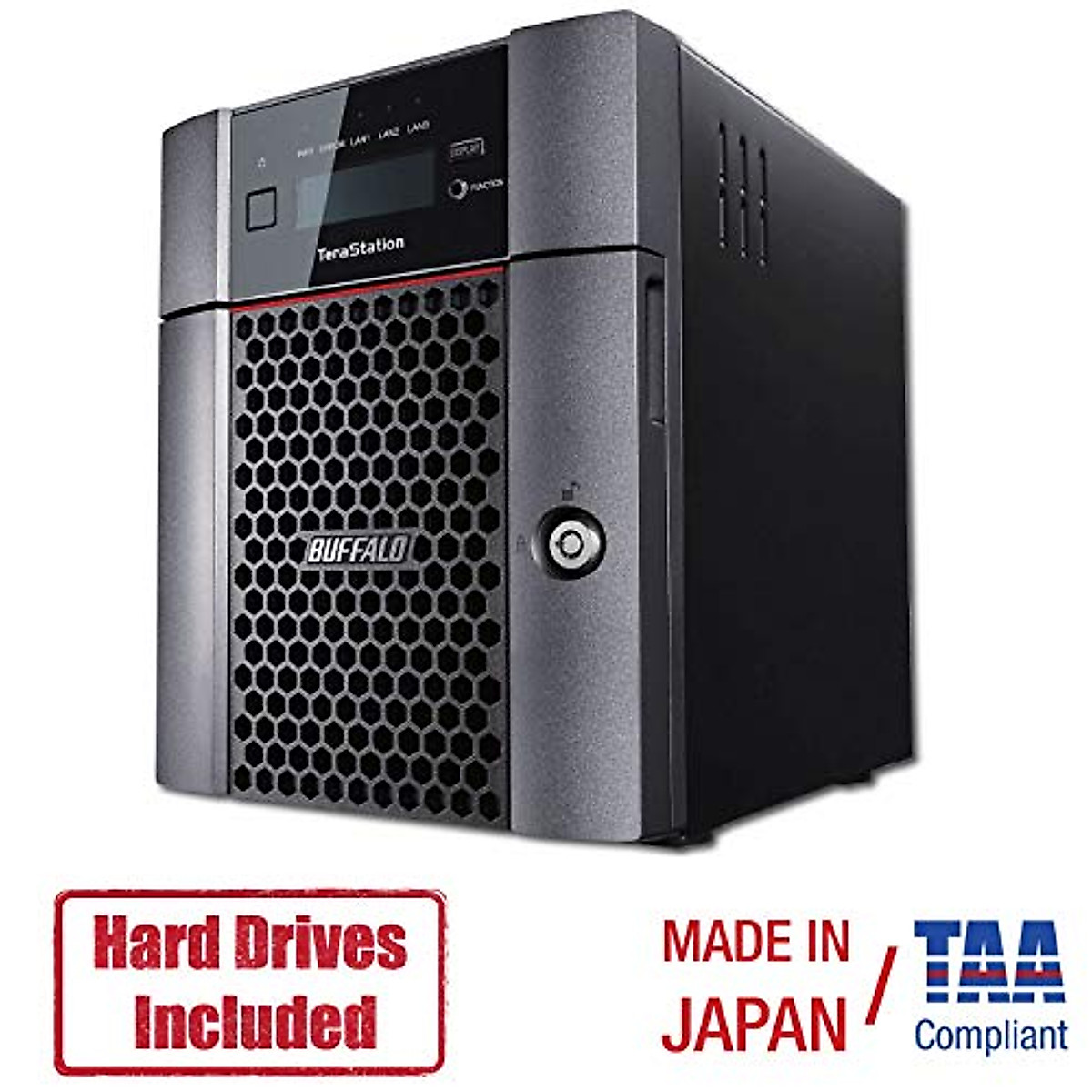 BUFFALO TeraStation 5410DN Desktop NAS 32TB (4x8TB) with HDD NAS Hard Drives Included 10GbE / 4 Bay/RAID/iSCSI/NAS/Storage Server/NAS Server/NAS Storage/Network Storage/File Server