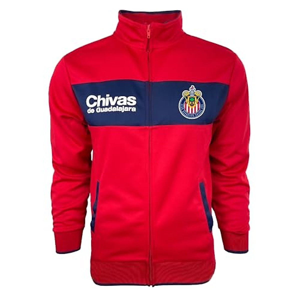 Icon Sports Chivas Jacket, Licensed Men's Chivas Del Guadalajara Full Zip Track Jacket (Small)