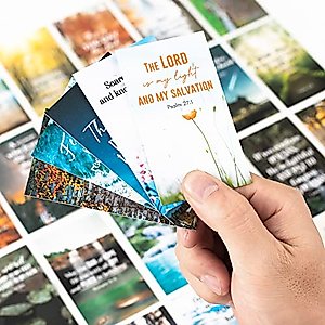 100 Mini Prayer Cards for Women and Men with Full Scripture, Bulk Religious Motivational Cards with Inspirational Scripture, Bulk Inspirational Religious Christian Gifts for Women and Men