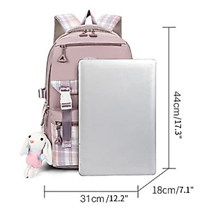 HUIHSVHA Cute Backpack, 17 Inch Large Capacity School Laptop Bag, Casual Travel Daypack for Teens Girls Women Students