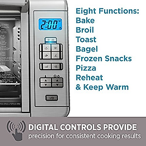 BLACK+DECKER 6-Slice Digital Convection Countertop Toaster Oven, Stainless Steel, TO3280SSD