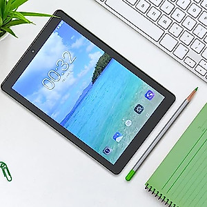 jerss HD Tablet, 5GWIFI 10.1 Inch Tablet PC Octa Core Processor 6GB RAM 128GB ROM Multifunction for Learning for Work (Green)