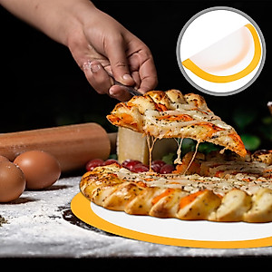 YARNOW Non Stick Baking Mat, Round Silicone Baking Mat, Reusable Silicone Mat for Pie Bread Macaron Pastry Tortilla (12 Inch, Random Color)