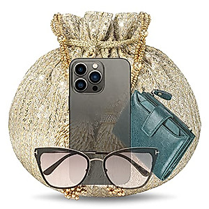 Aheli Indian Potli Bags for Women Evening Bag Clutch Ethnic Bride Purse with Drawstring