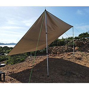 SUFTMUOL Telescoping Tarp Poles Set of Two, Adjustable Aluminum Rods for Tent Fly Camping Shelter Awning RV Car & Motorcycle Camping, Portable, Lightweight Replacement Tent Poles with Zipper Bag