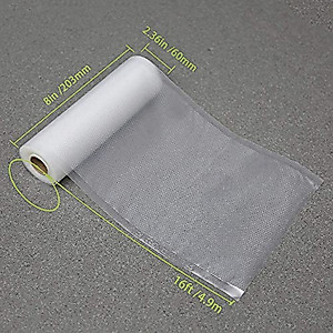 Wevac Vacuum Sealer Bags 8x16' Rolls 6 pack for Food Saver, Seal a Meal, Weston. Commercial Grade, BPA Free, Heavy Duty, Great for vac storage, Meal Prep or Sous Vide