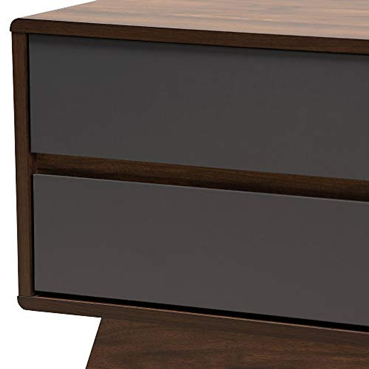 Baxton Studio TV Stands, Grey/Walnut