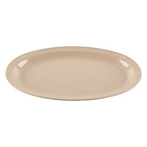 G.E.T. OP-612-S Melamine Oval Serving Platter, 11.75" x 8.25", Sandstone (Set of 12)
