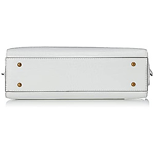 GUESS Womens Katey Croc Luxury Satchel, White, One Size US