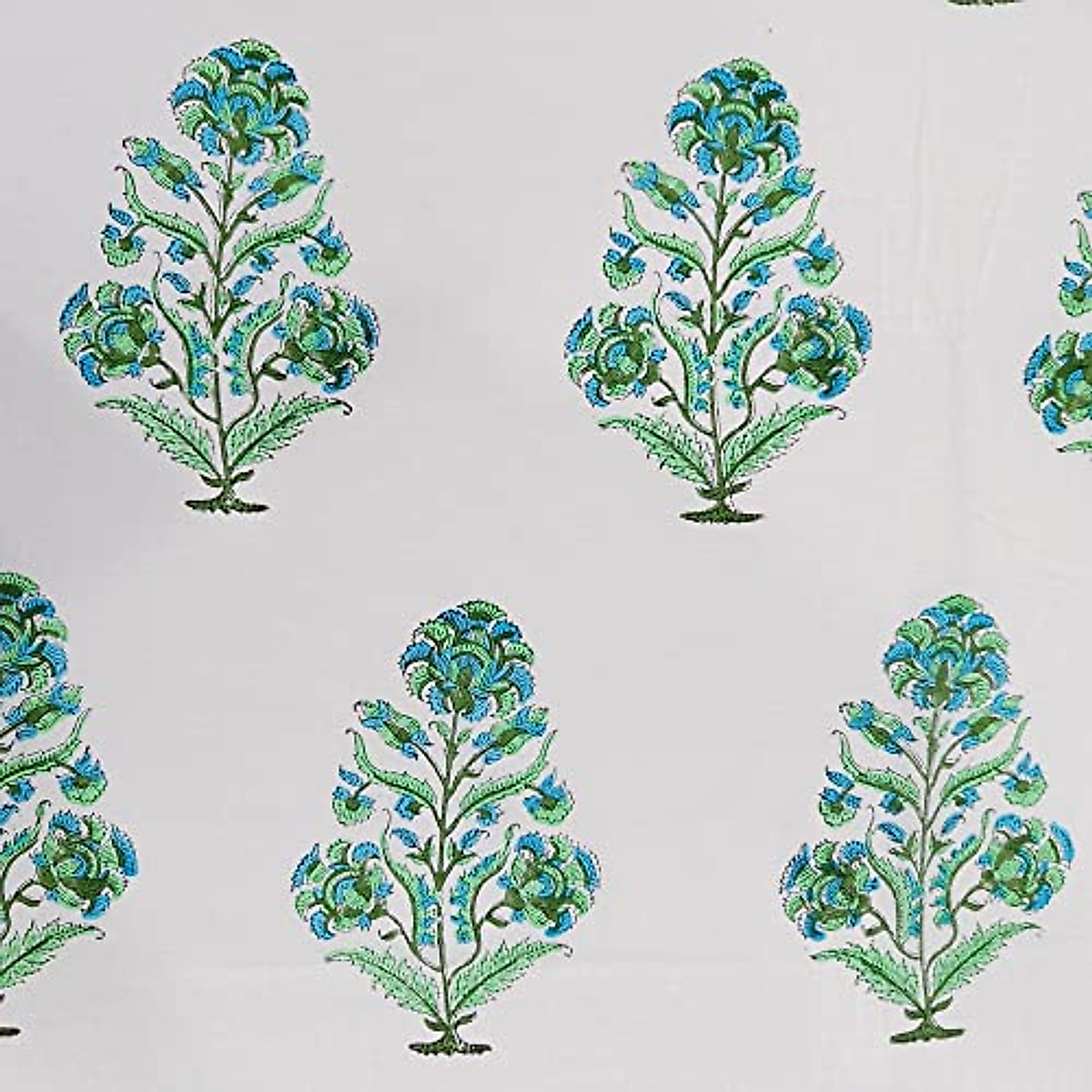 Trade Star 3 Yard Hand Block Print Fabric 100% Cotton Fabric for Sewing Crafting Dressmaking Running Natural Dye Sanganeri Indian Bird Print Fabric by The Yard Width 44 Inches(Pattern 4)