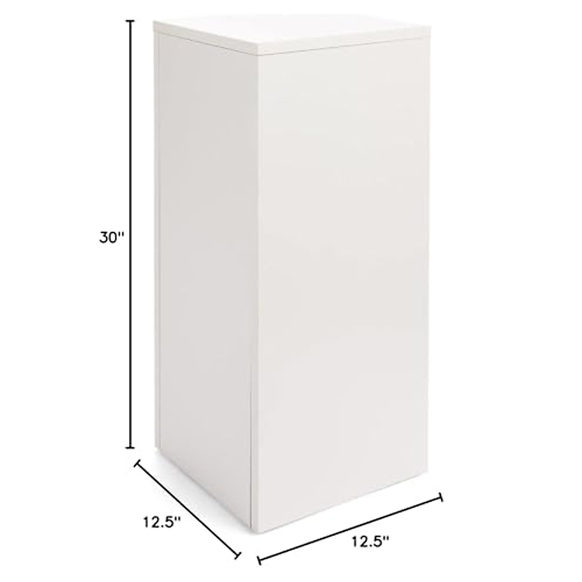 Displays2go, Gallery Display Column, Laminated Particle Board and Melamine Construction – White Laminate Finish (WDCUBEWHT2)