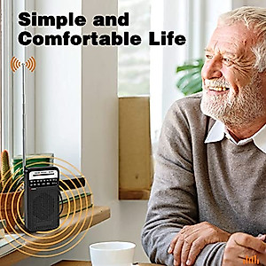 Portable Radio AM FM, Goodes Transistor Radio with Loud Speaker, Headphone Jack, 2AA Battery Operated Radio for Long Range Reception, Pocket Radio for Indoor, Outdoor and Emergency Use