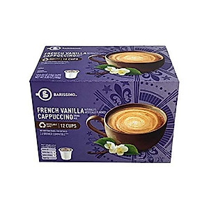 Barissimo Cappuccino Coffee Cocoa Pods 2 Pack K-Cup Compatible (Caramel Cappuccino And French Vanilla Cappuccino)