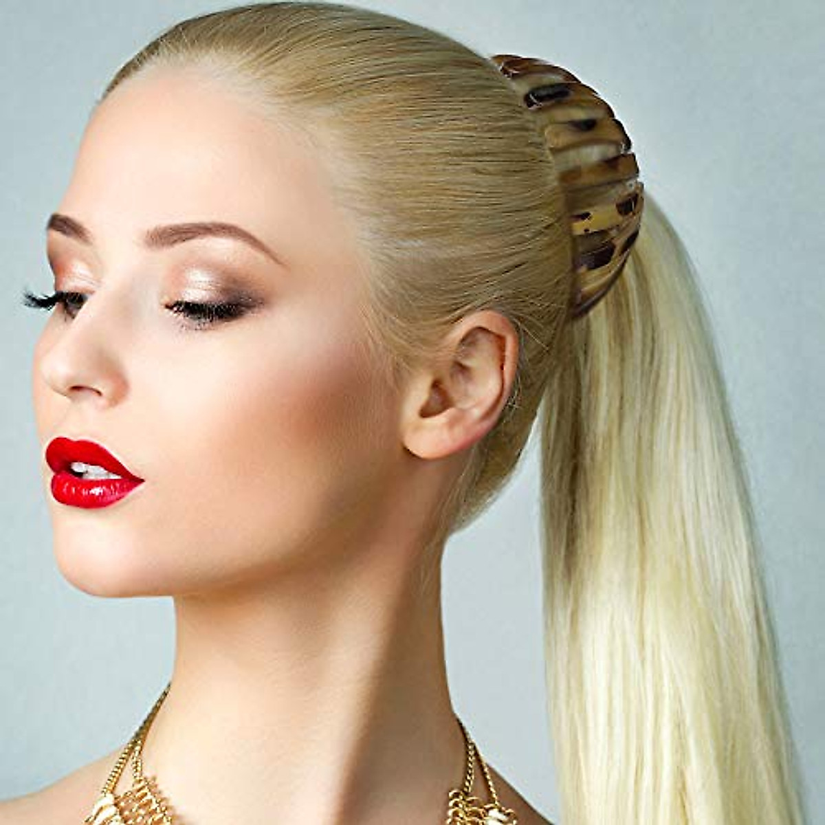 Tatuo 4 Pcs Bird Nest Magic Hair Clip Ponytail Holders Lazy Birds Nest Plate Hairpin Hair Accessories for Women