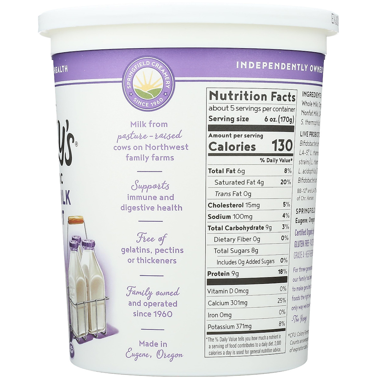 Nancy's, Organic Whole Milk Yogurt, Plain, 32 oz