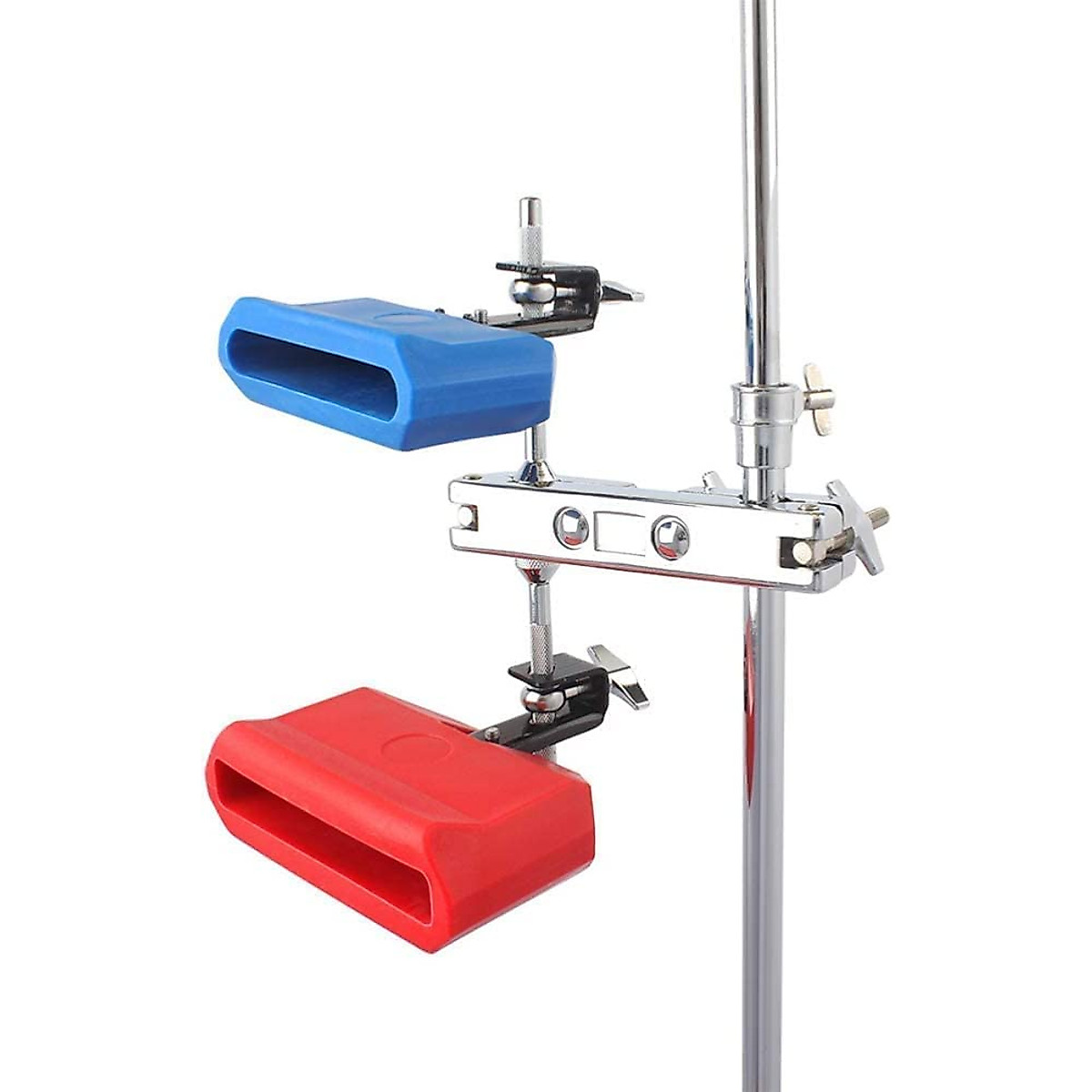 Jiayouy Cowbell Mounting Bracket with Steel Arm Rod Drum Set Holder Clamp Adjustable Mount for Percussion Cowbells, Jam Blocks, Tambourines