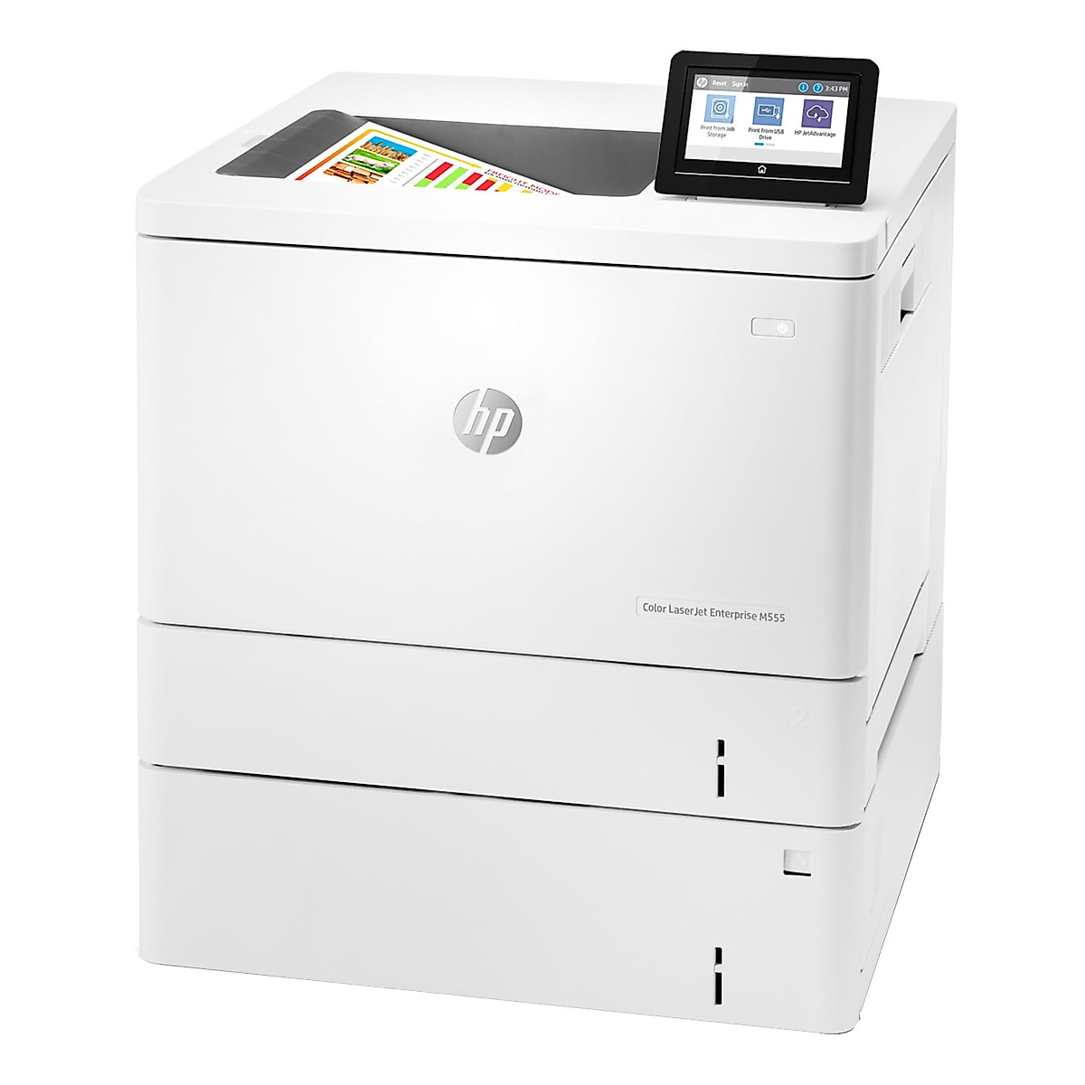 HP Color LaserJet Enterprise M555x Duplex Printer with Extra Paper Tray (7ZU79A)