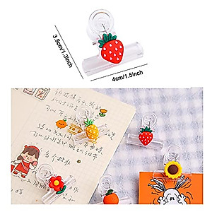 16 Pack Chip Bag Clips Transparent Kitchen Clips Cartoon Plastic Bread Bag Clips Cute Chip Clips Funny Bag Clips for Chips Snacks Food Storage