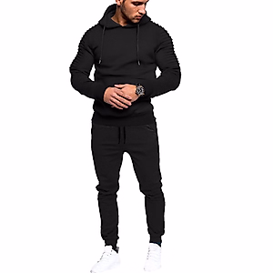 COOFANDY Men's Hoodie Tracksuit 2 Piece Casual Sweatsuit Sets Slim Fit Jogging Athletic Suits