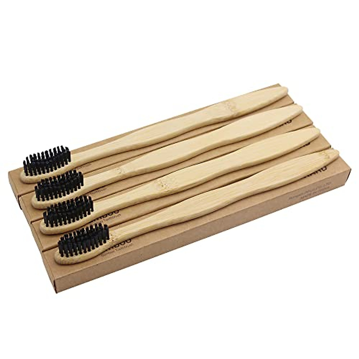 N-amboo Extra Hard Bamoo Toothbrush 8 Pieces of One Pack Firm Bristles Super Hard Toothbrush