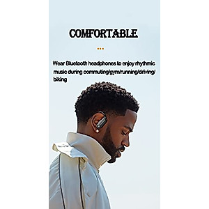 Bluetooth Headphones Wireless Earbuds 48hrs Playback IPX7 Waterproof Earphones Over-Ear Stereo Bass Headset with Earhooks Microphone LED Battery Display for Sports/Workout/Gym/Running GNMN Black