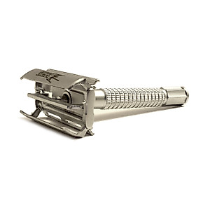CS-305 Classic Samurai Butterfly Twist to Open Double Edge Safety Razor with 5 Astra Superior Platinum Double Edge Safety Razor Blades (+5 Astra)